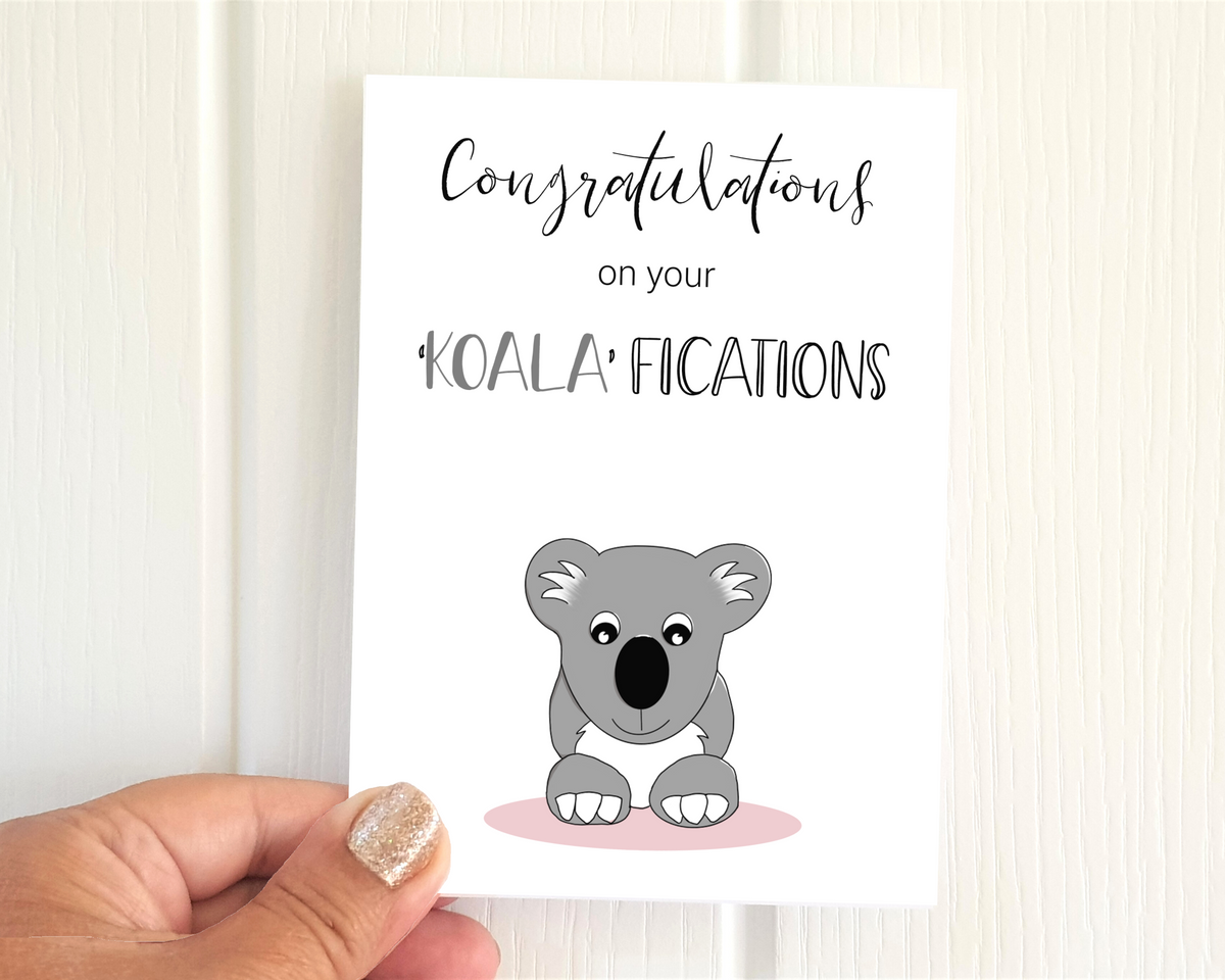 'Koala-fications' Exam Congratulations Card - Poppleberry Stationery